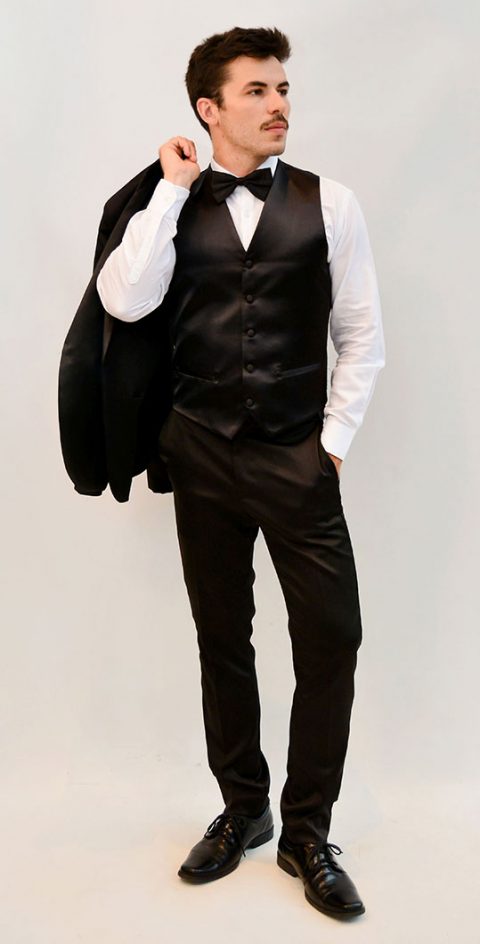 Smoking Preto Acetinado | Social Express